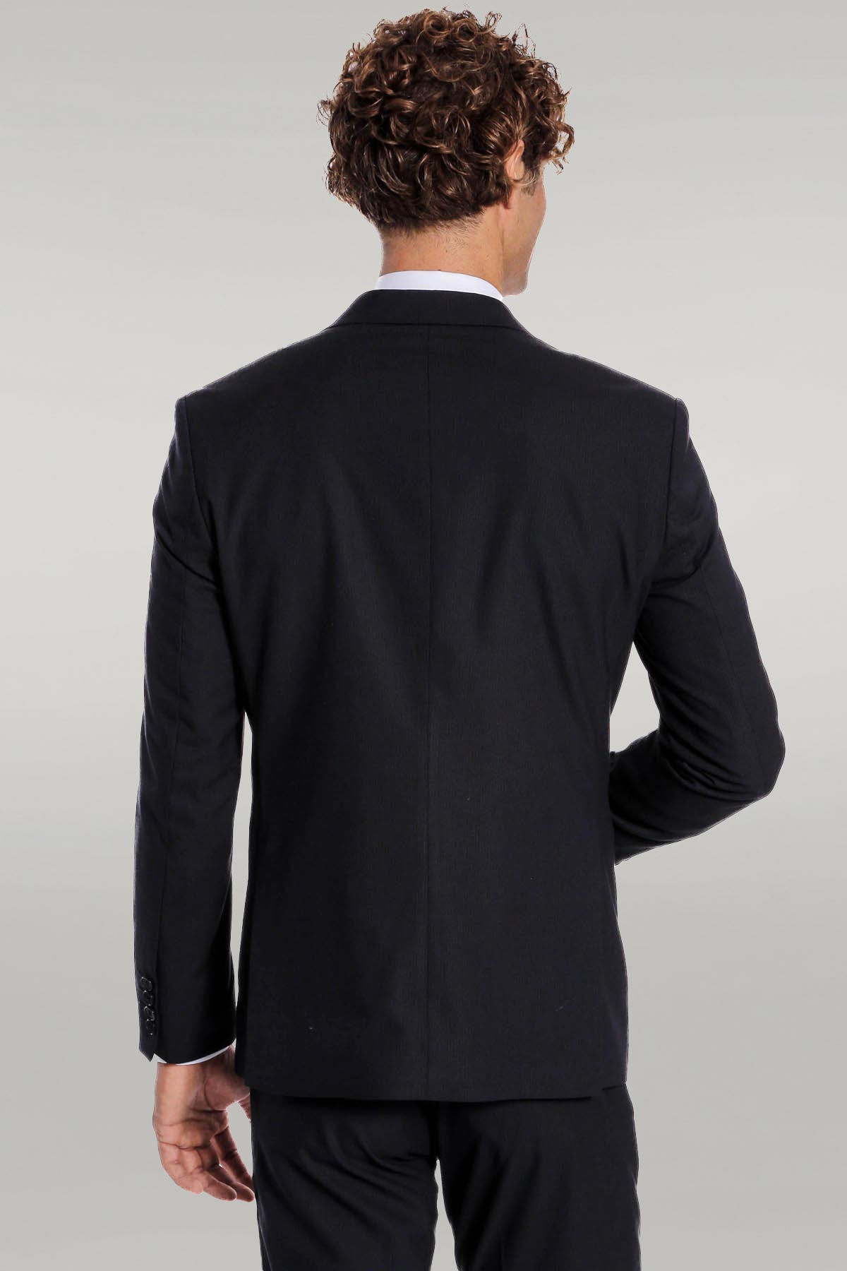 2 Piece Striped Black Men Suit