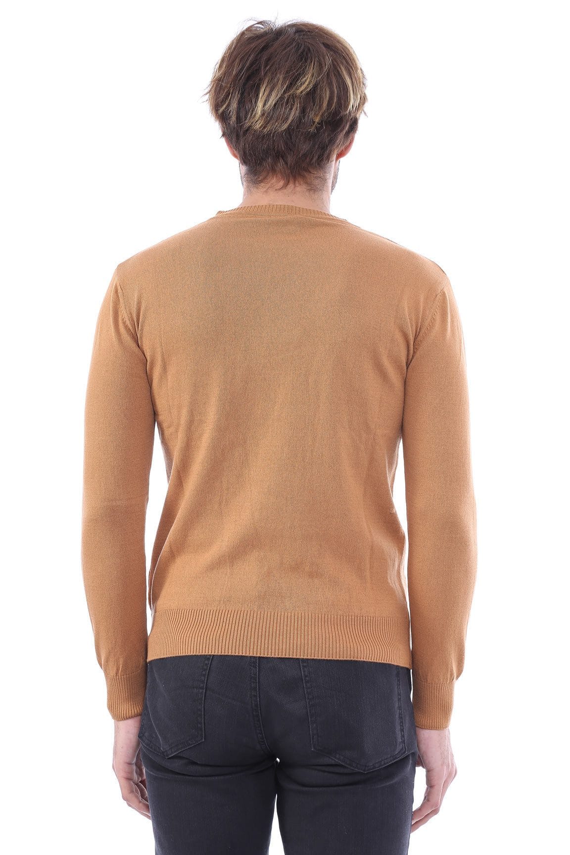 Circle Collar Camel Color Sweater