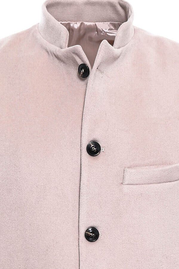 Cream Cachet Mandarin Collar Vest