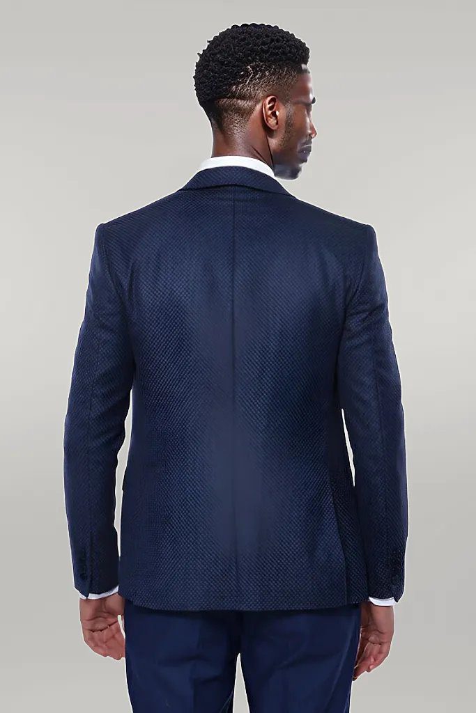 Dot-Patterned Vested Suit