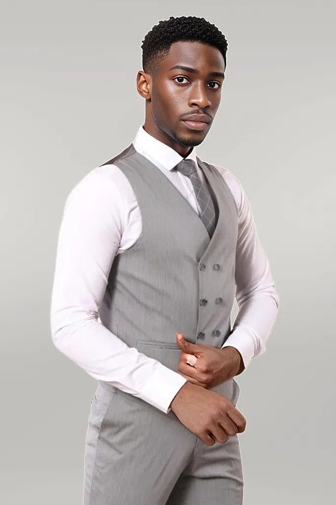 Grey Vested Suit
