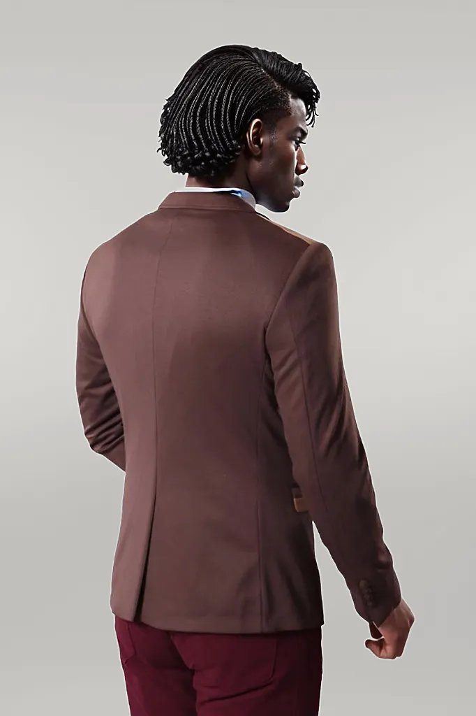 Modeled Slim Fit Brown Blazer