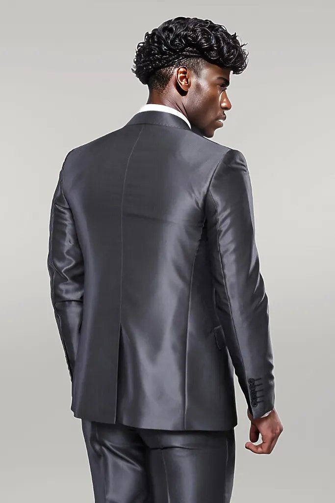 Shinny Grey Slim Fit Suit