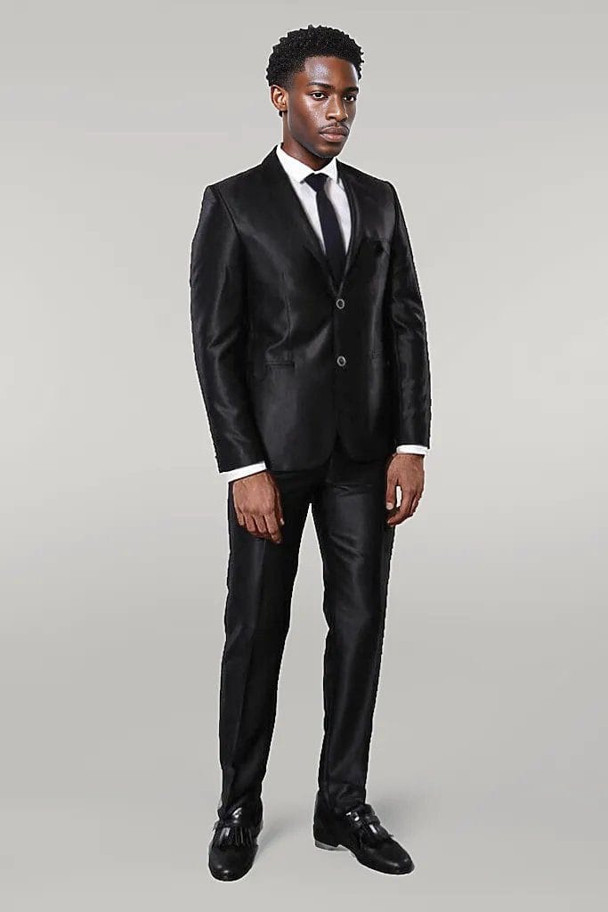 Shiny Black Men's Suit
