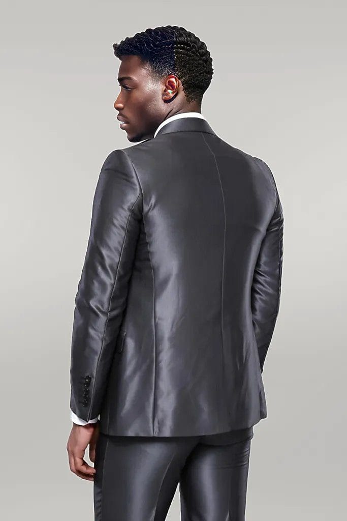 Two Buttons Shiny Fume Suit